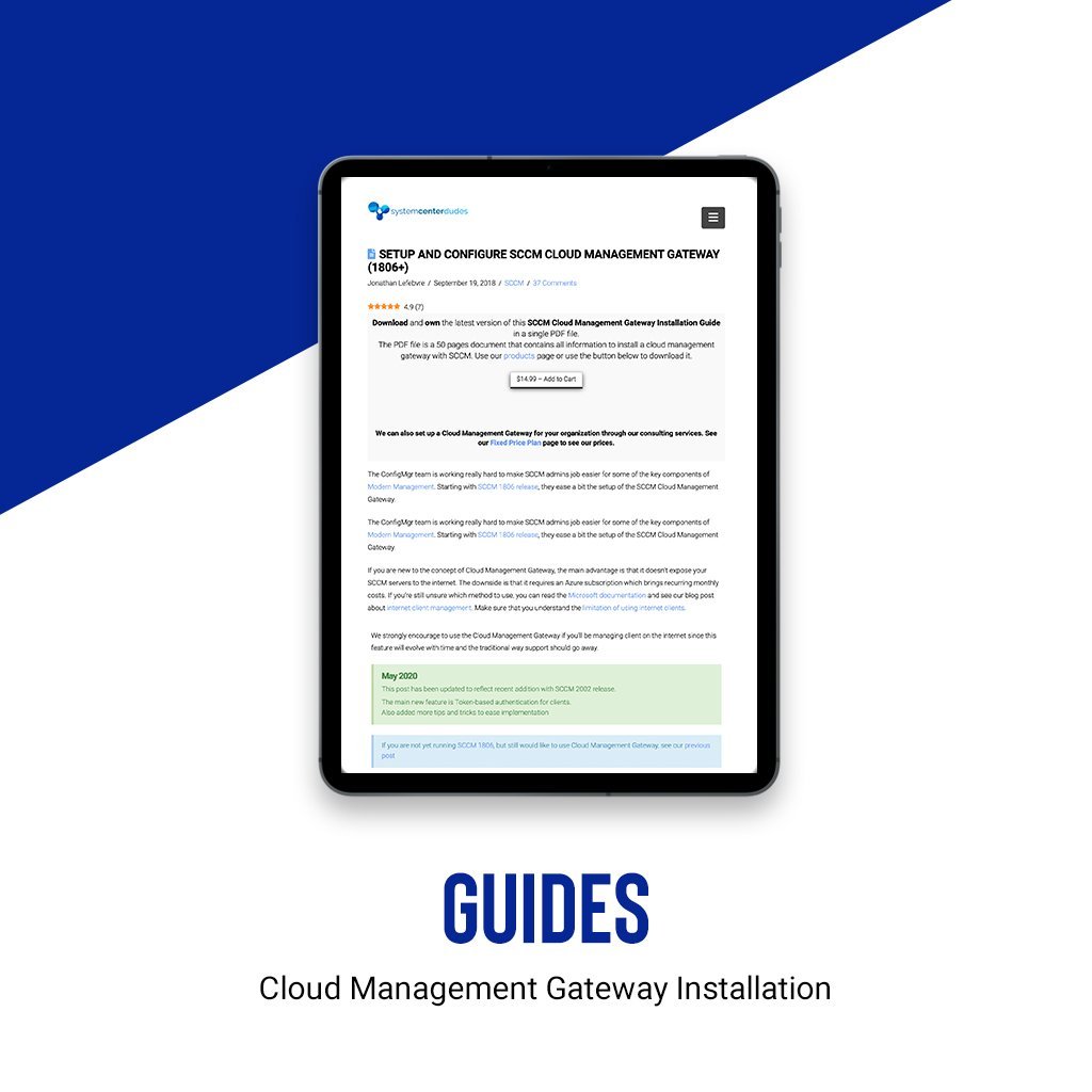 SCCM Cloud Management Gateway Installation – System Center Dudes